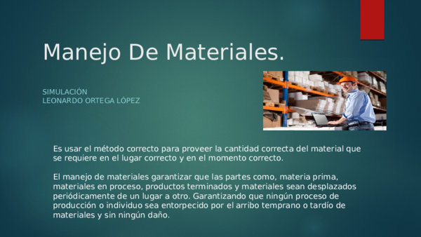 (PPT) Manejo De Materiales