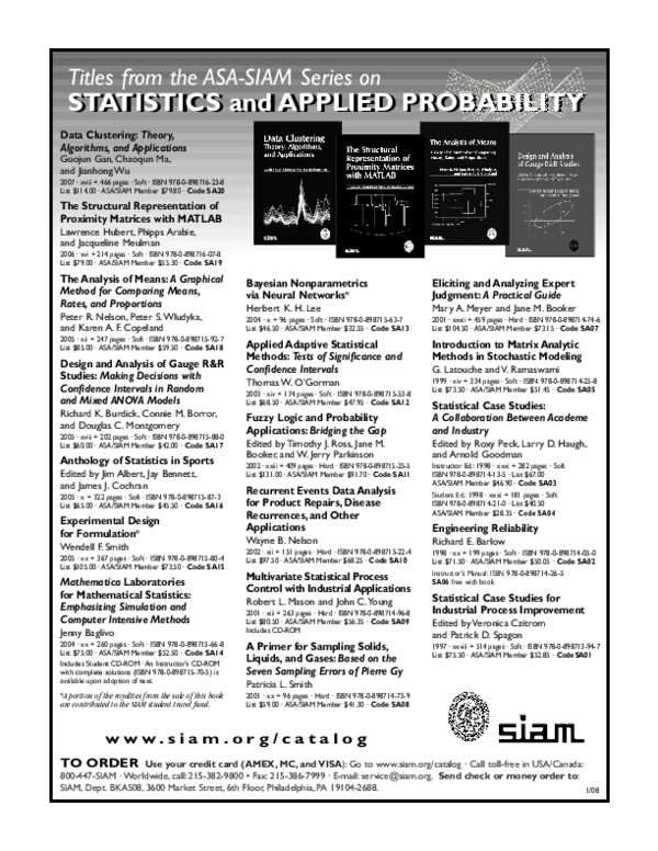 (PDF) The Structural Representation of Proximity Matrices With MATLAB | Peter Wludyka - Academia.edu