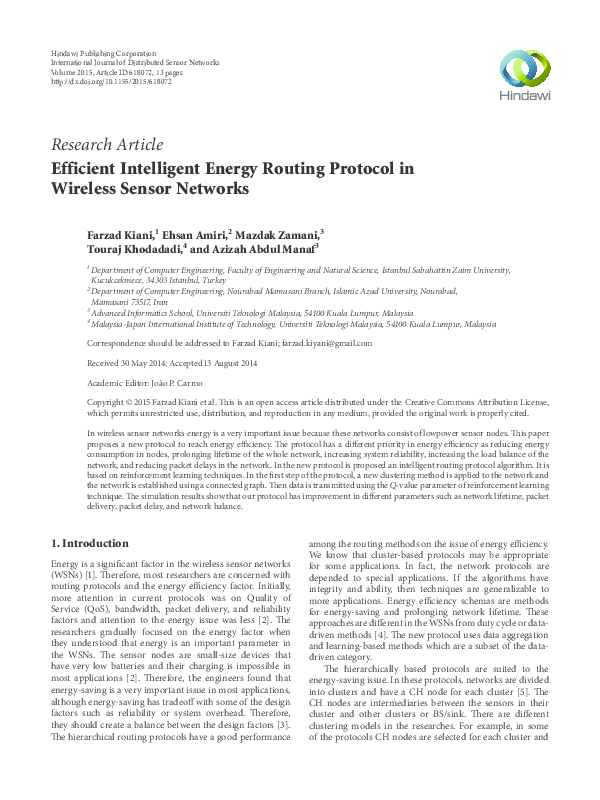 Efficient Intelligent Energy Routing Protocol In Wireless Sensor 9154