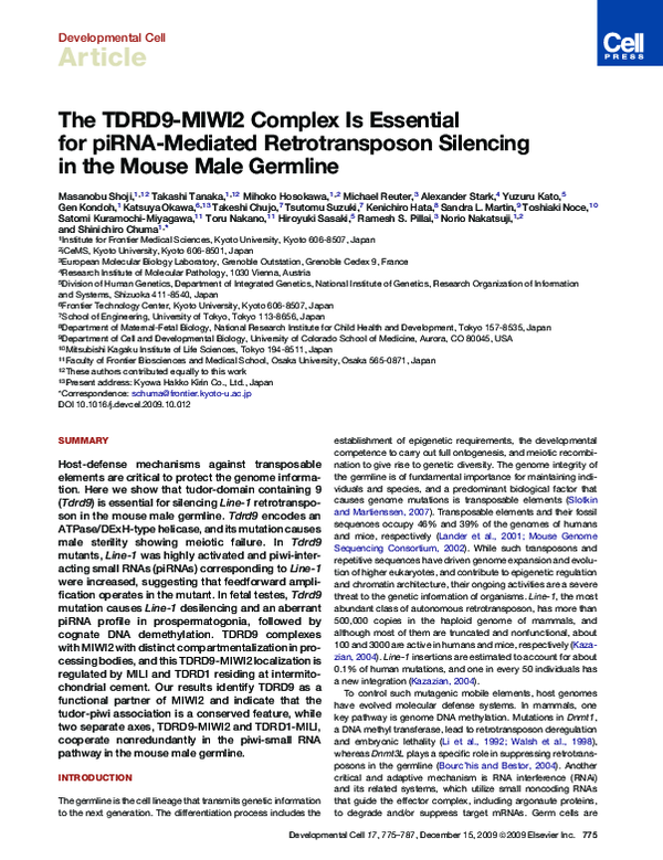 (PDF) DNA methylation of retrotransposon genes is regulated by Piwi ...