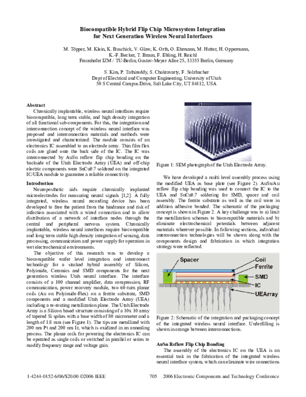 (PDF) Biocompatible Hybrid Flip-Chip Microsystem Integration for Next ...