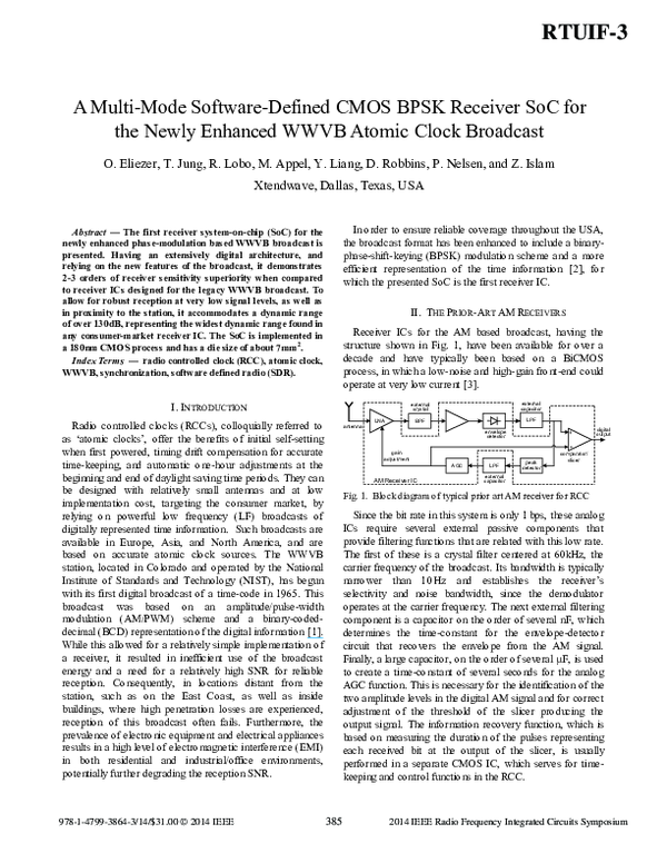 (PDF) A multi-mode software-defined CMOS BPSK receiver SoC for the ...