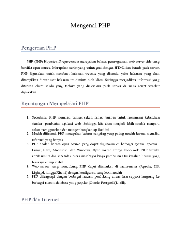 (DOC) Mengenal-PHP