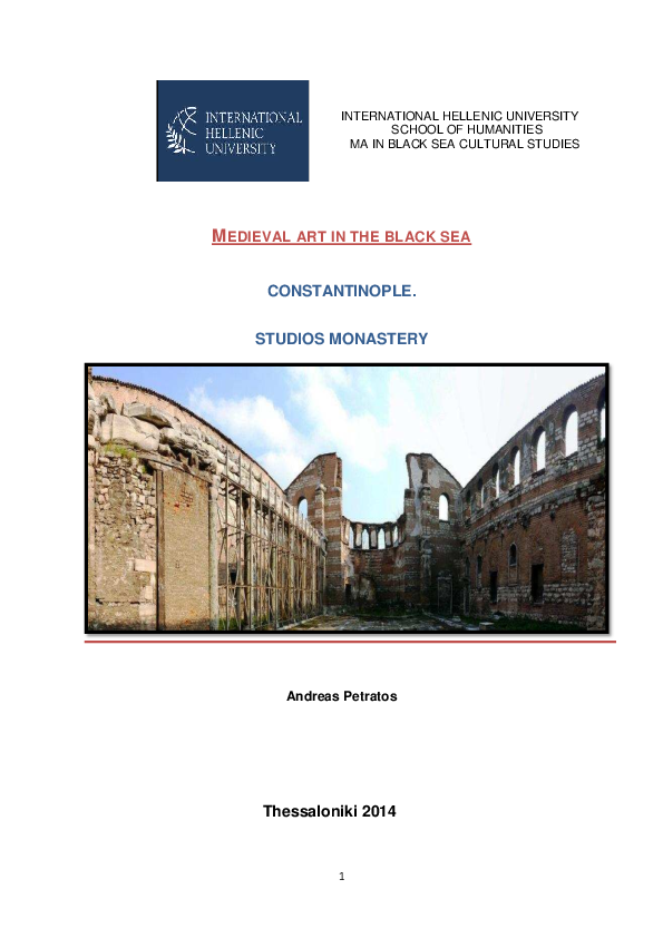 (PDF) Studios Monastery