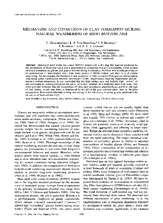 (PDF) Mechanism and Conditions of Clay Formation during Natural ...