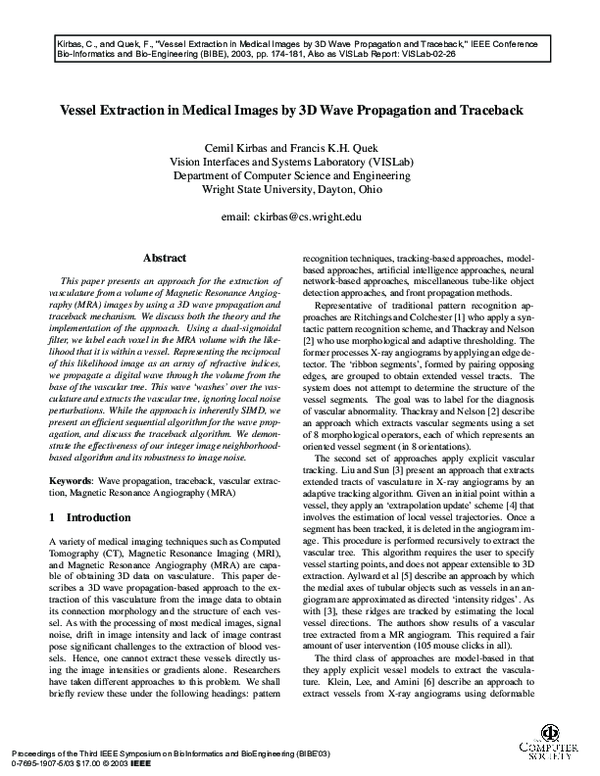 (PDF) Vessel extraction in medical images by 3D wave propagation and ...