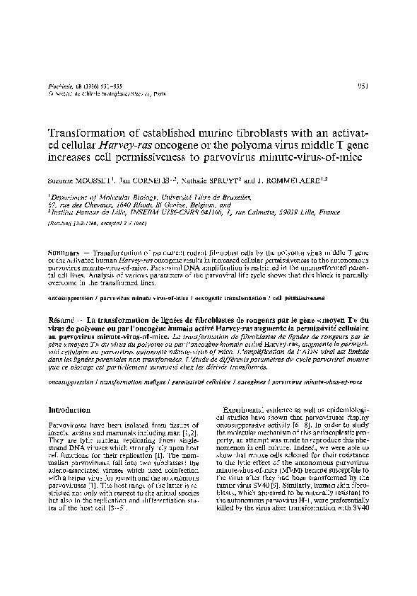 (PDF) Transformation of established murine fibroblasts with an ...