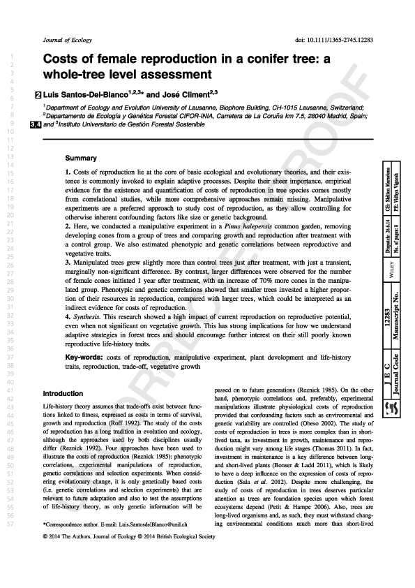(PDF) Costs of female reproduction in a conifer tree: a whole-tree ...