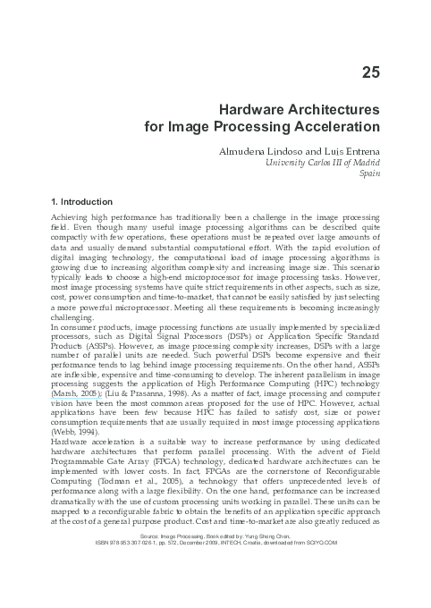 (PDF) Hardware Architectures for Image Processing Acceleration