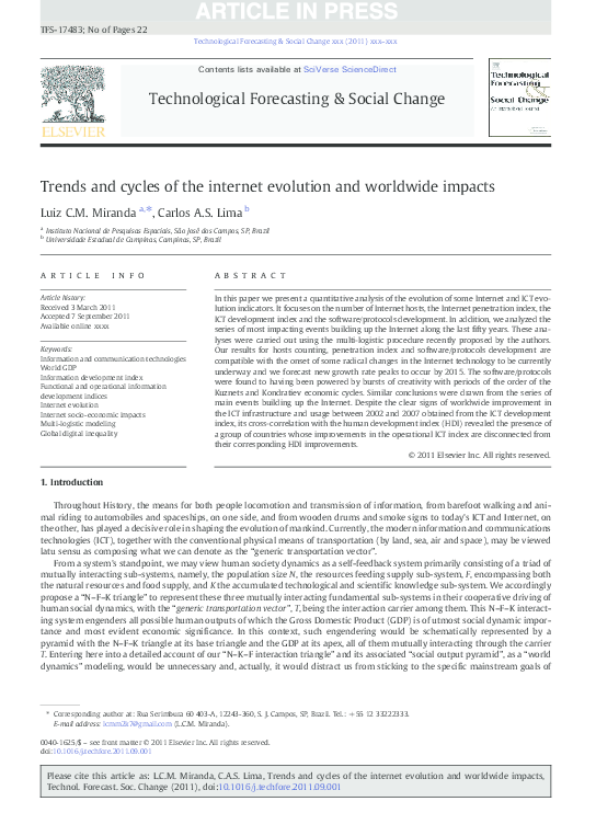 (PDF) Trends and cycles of the internet evolution and worldwide impacts