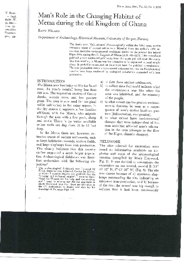 (PDF) Man´s role in the changing habitat of Mema during the old Kingdom ...