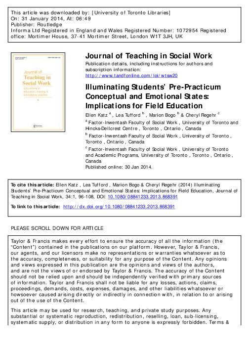 (PDF) Illuminating Students’ Pre-Practicum Conceptual and Emotional ...