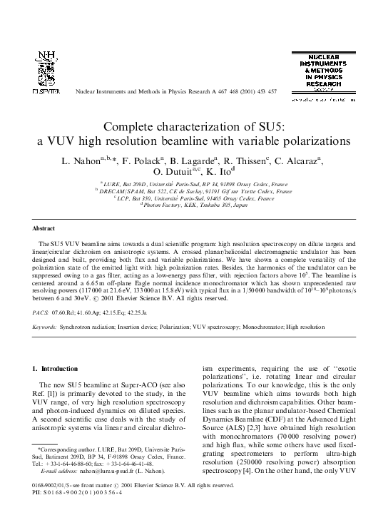 (PDF) Complete characterization of SU5