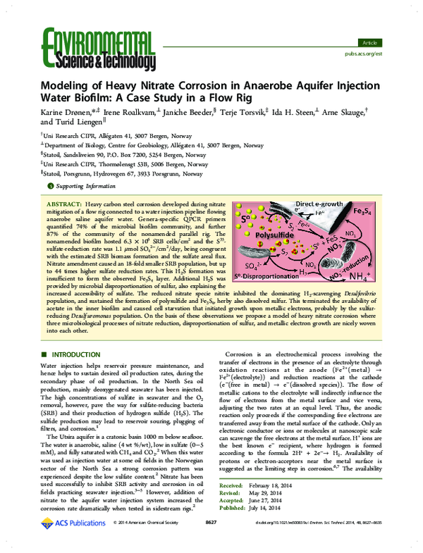(PDF) Modeling of Heavy Nitrate Corrosion in Anaerobe Aquifer Injection ...