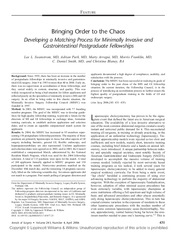 (PDF) Bringing Order to the Chaos