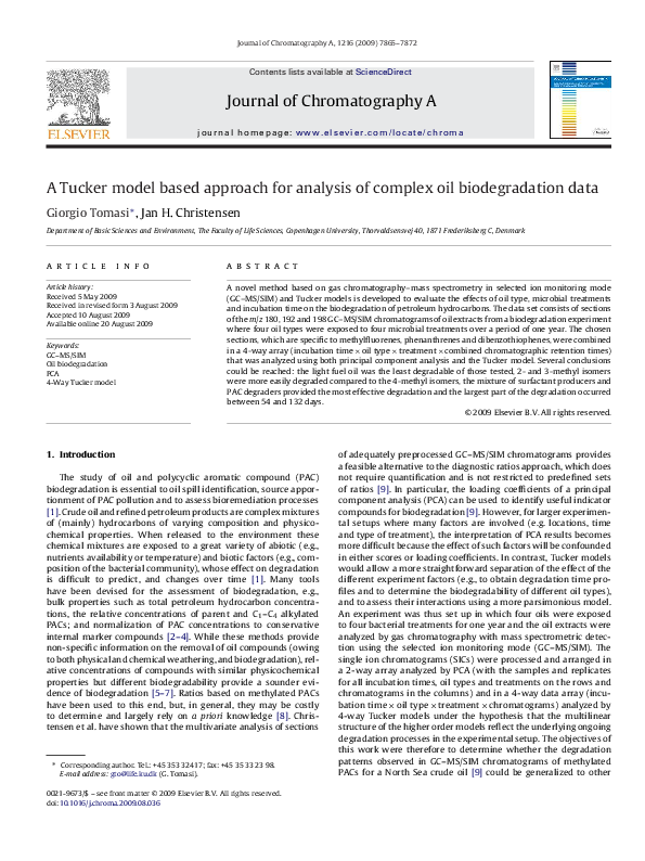 (PDF) A Tucker model based approach for analysis of complex oil ...
