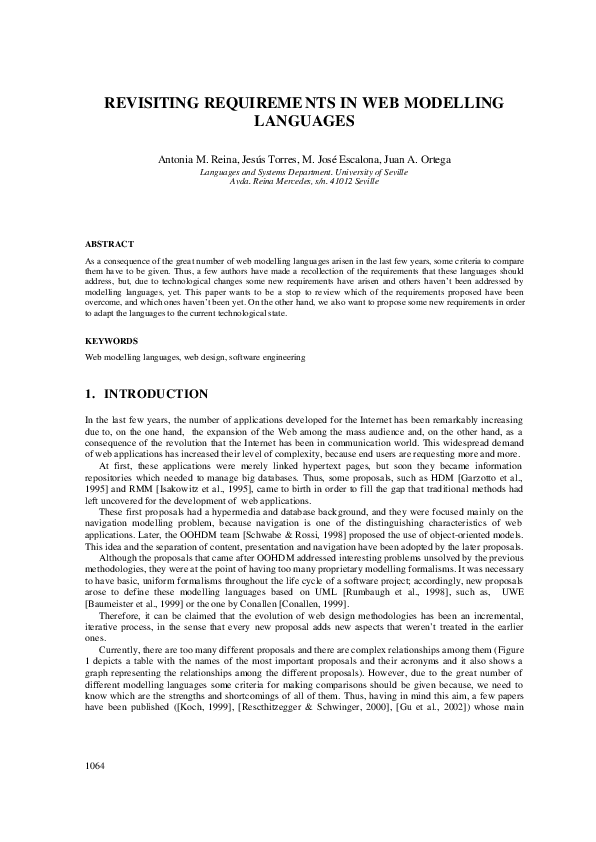 (PDF) Revisiting requirements in web modelling languages