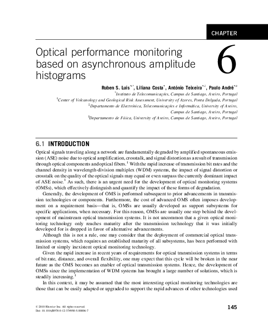 (PDF) Optical performance monitoring based on asynchronous amplitude histograms | Paulo Andre ...