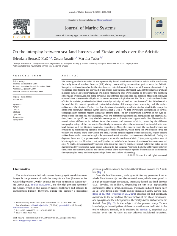 (PDF) On the interplay between sea-land breezes and Etesian winds over ...