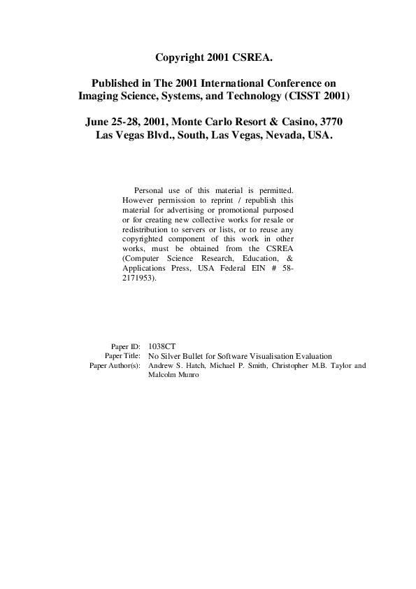 (PDF) Evaluating Software Visualisation Methods