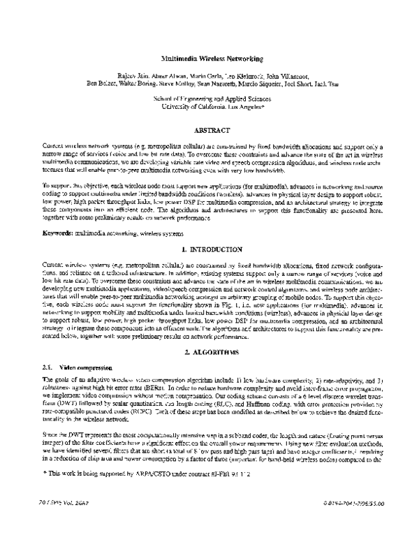 (PDF) Multimedia wireless networking