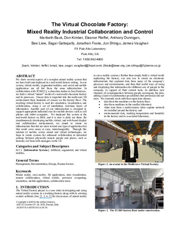 (PDF) The virtual chocolate factory