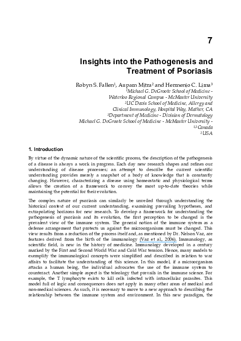 (PDF) Insights into the Pathogenesis and Treatment of Psoriasis