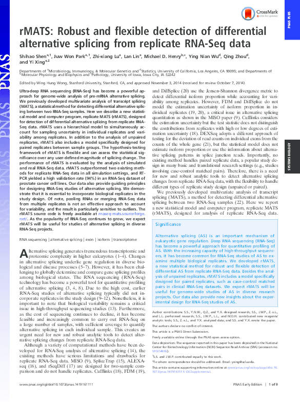 Pdf Rmats Robust And Flexible Detection Of Differential Alternative