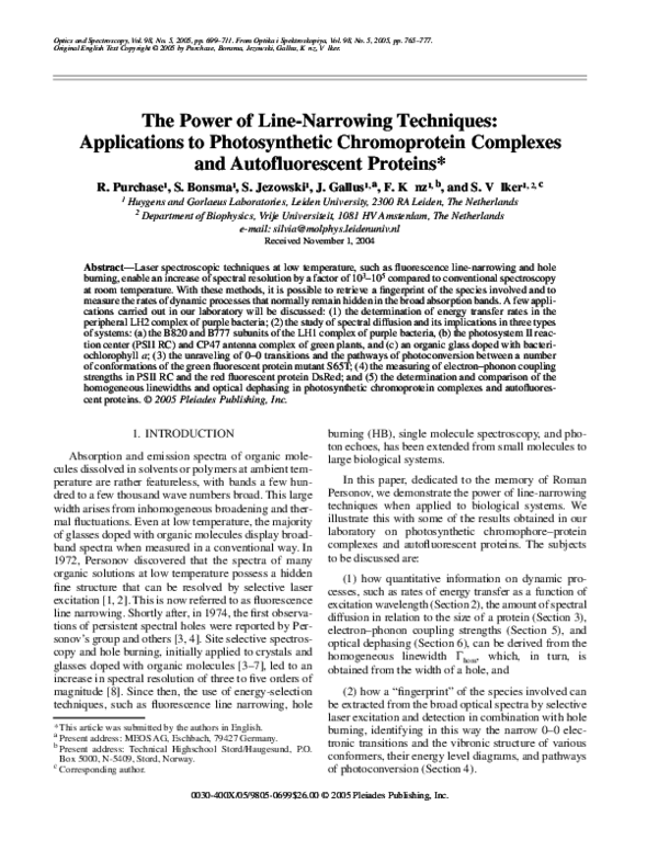 (PDF) The Power of Line-Narrowing Techniques: Applications to ...