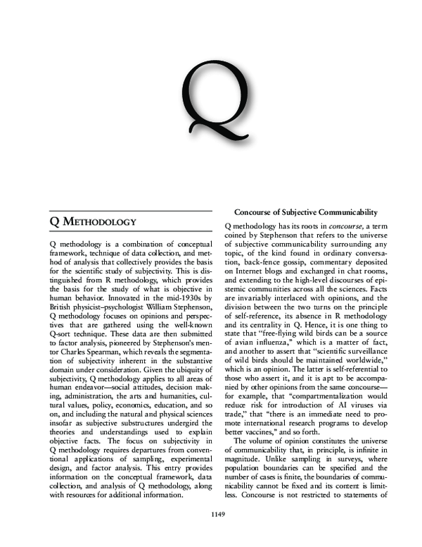 (PDF) Q-Methodology
