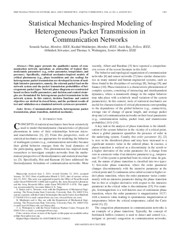 (PDF) Statistical Mechanics-Inspired Modeling of Heterogeneous Packet Transmission in ...