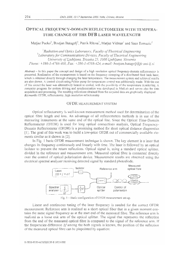 (PDF) Optical frequency-domain reflectometer with temperature change of ...