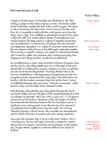 (PDF) First and last port of call