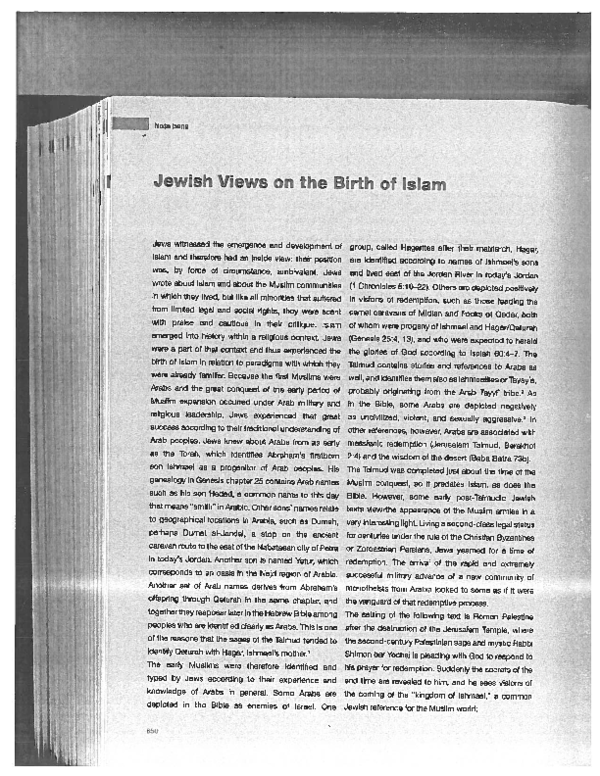(PDF) Jewish Views on the Birth of Islam