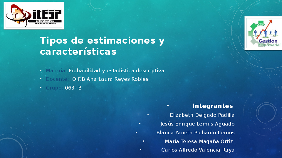 (PPT) Tipos de estimaciones y caracteristicas