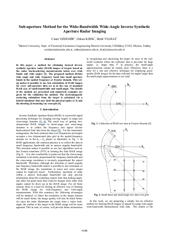 (PDF) Two-dimensional Hermite S-method for high-resolution inverse synthetic aperture radar ...
