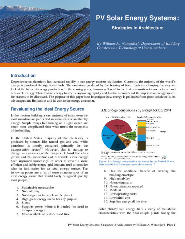 (PDF) Strategies in Architecture: PV Solar Systems