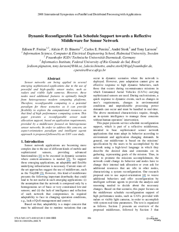 Pdf Dynamic Reconfigurable Task Schedule Support Towards A Reflective