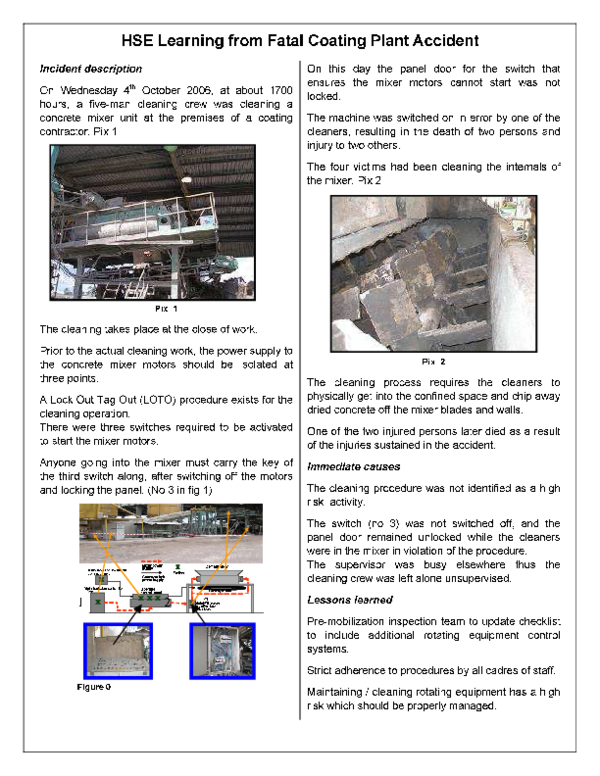 LOTO incident