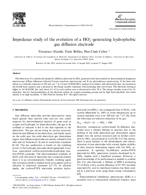 (PDF) Impedance study of the evolution of a HO2−-generating hydrophobic ...