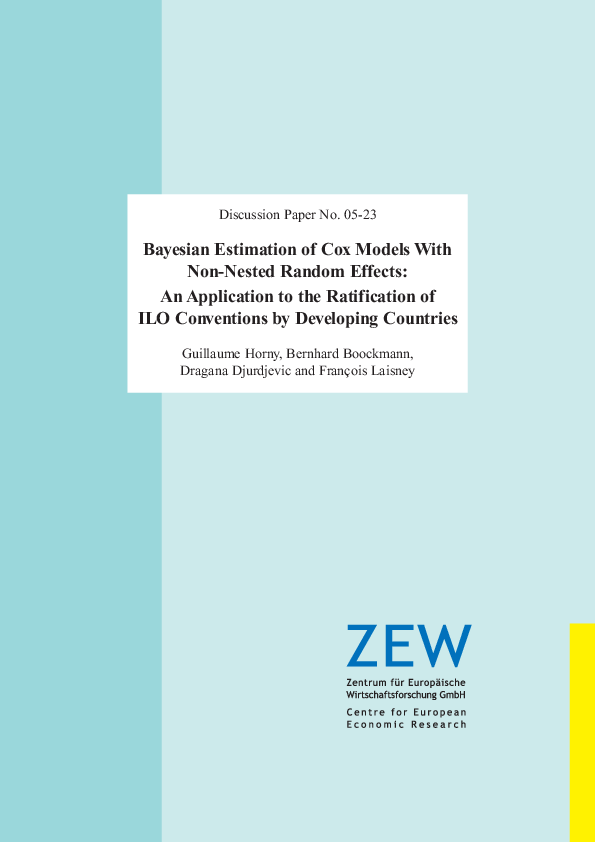 (PDF) Bayesian Estimation of Cox Models with Non-Nested Random Effects: An Application to the ...