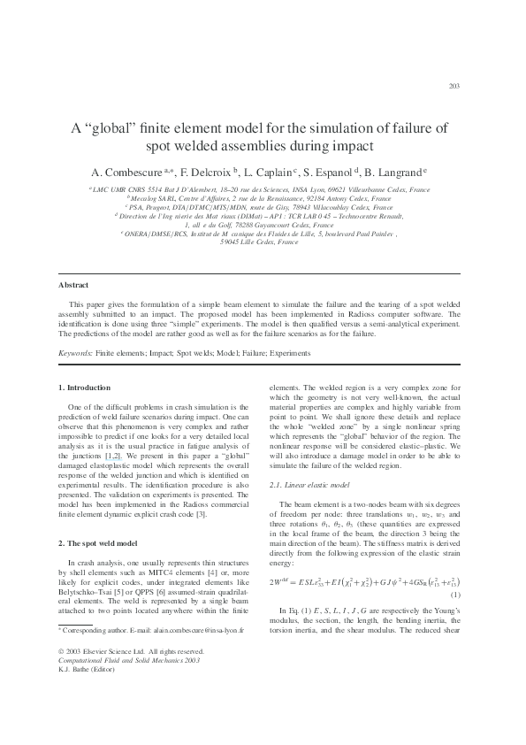 (PDF) A “global” finite element model for the simulation of failure of ...