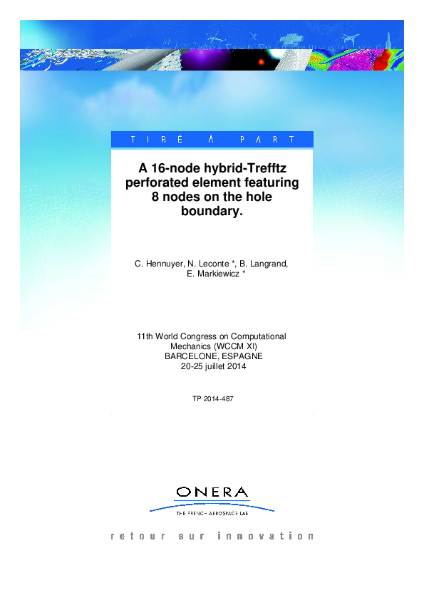 (PDF) A 16-node hybrid-Trefftz perforated element featuring 8 nodes on the hole boundary