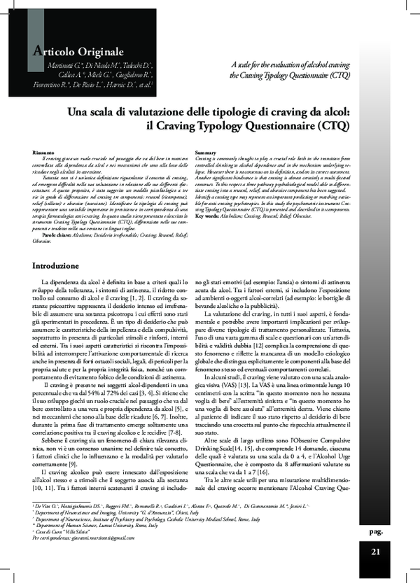 (PDF) A scale for the evaluation of alcohol craving: the Craving ...