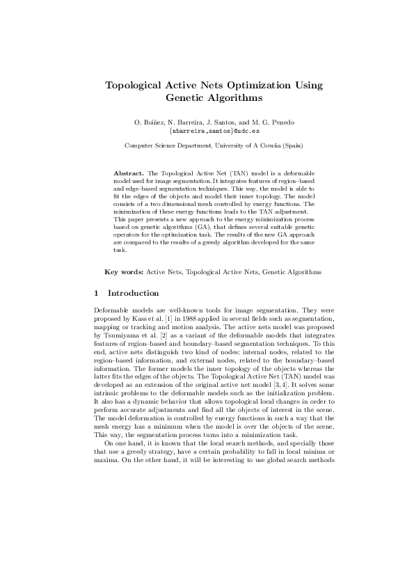 (PDF) Topological Active Nets Optimization Using Genetic Algorithms