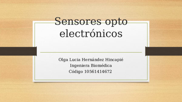 (PPT) Sensores opto electronicos