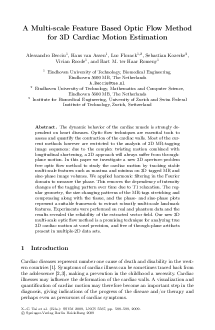 (PDF) A Multi-scale Feature Based Optic Flow Method for 3D