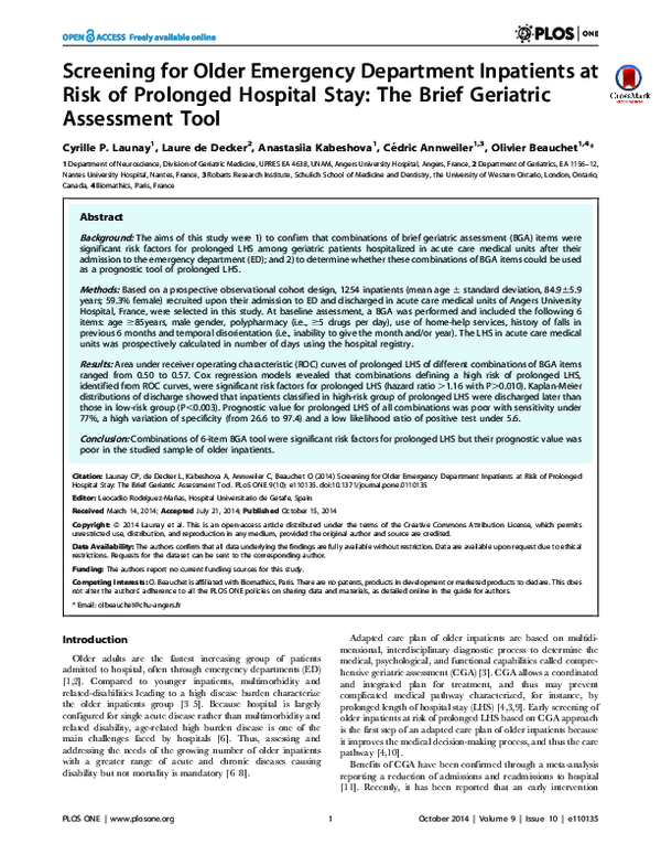 (PDF) Health outcome of older hospitalized patients in internal ...