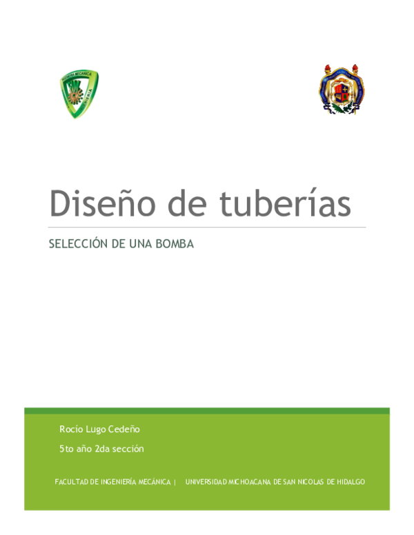 (PDF) Selección de Bomba
