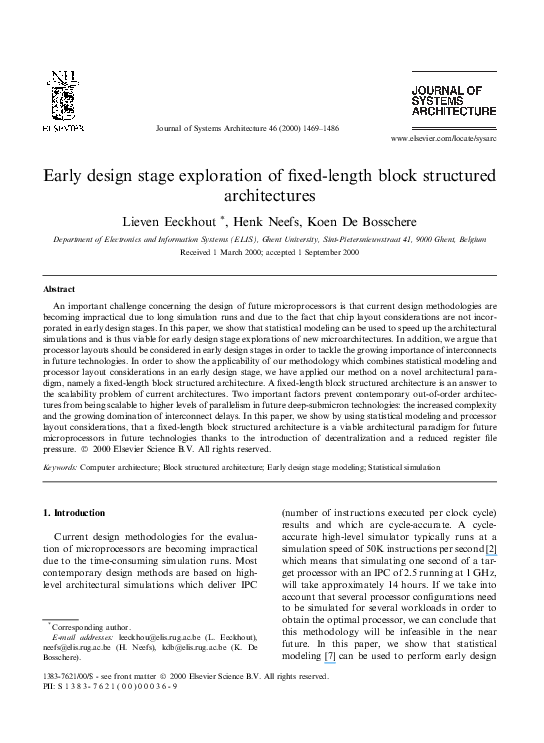 (PDF) Early design stage exploration of fixed-length block structured ...